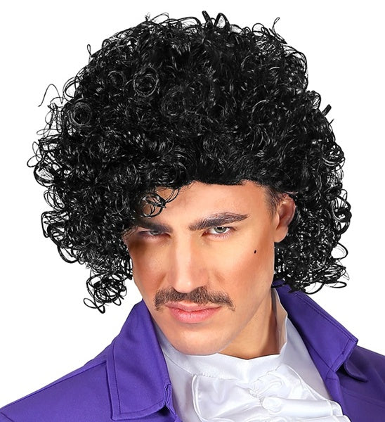 80s Rock Prince Wig | Curly Black Pop Star Wig | Retro Costume — The ...