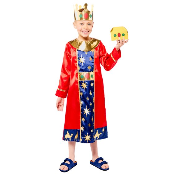 Boys Nativity Wise Man Costume | Robe Crown Gift Set — The Costume Company