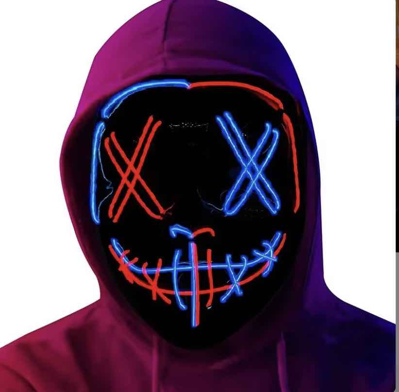 Red Light Up Halloween Purge Mask — The Costume Company