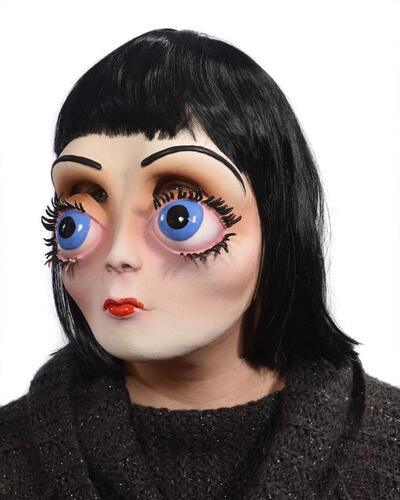 Big Eyes Latex Mask With Hair — The Costume Company