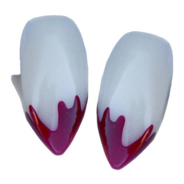 Vampire Fangs Deluxe Blood Tip Scarecrow Custom Fit Halloween Teeth ...